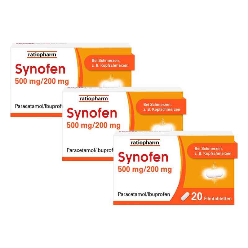 Synofen – mit Ibuprofen und Paracetamol 3x20 stk