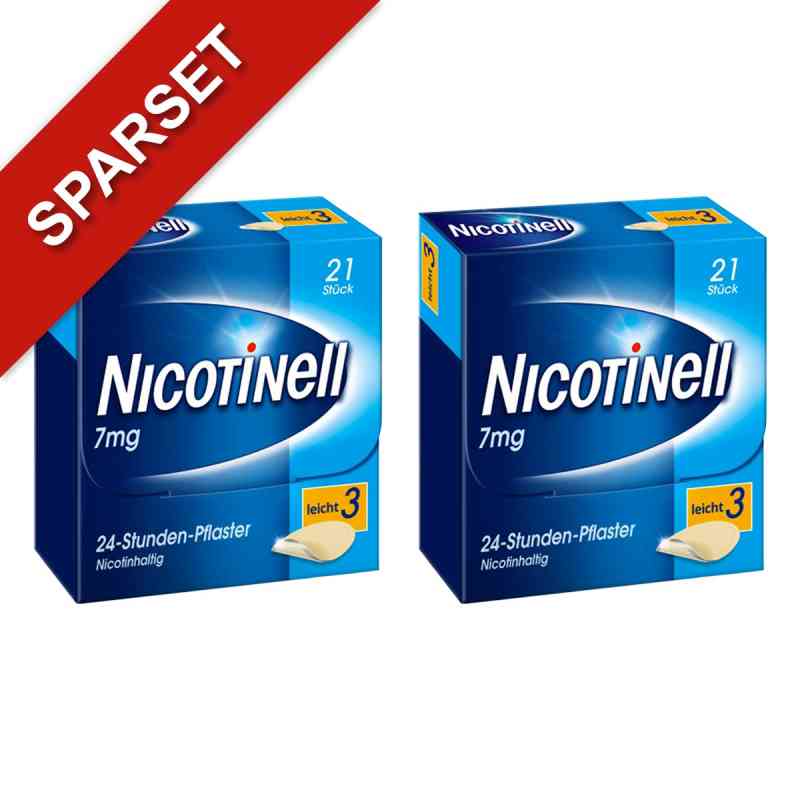 Nicotinell 7mg/24-Stunden-Nikotinpflaster, Leicht (3) 2x21 stk