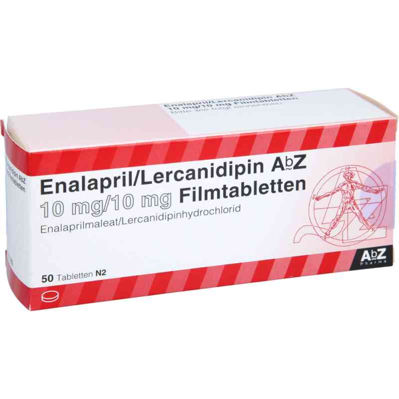 Enalapril/lercanidipin Abz 10 mg/10 mg Filmtabletten 50 stk