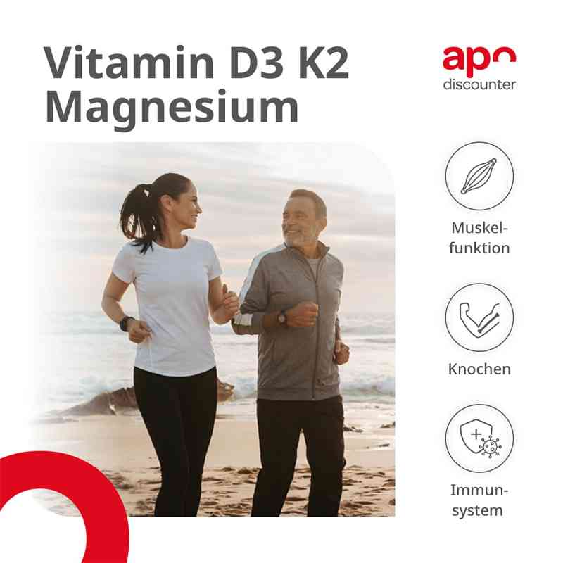 Vitamin D3 K2 und Magnesium 105 Stk. von apodiscounter
