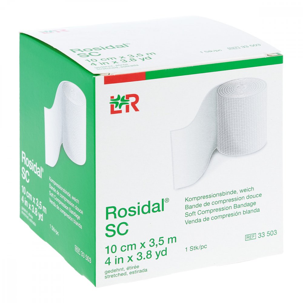 Rosidal Sc Kompressionsbinde weich 10cmx3,5m 1 stk