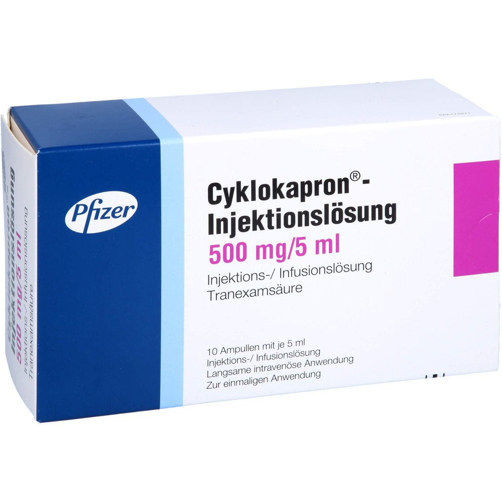 Cyklokapron Injektionslösung 10X5 ml online kaufen