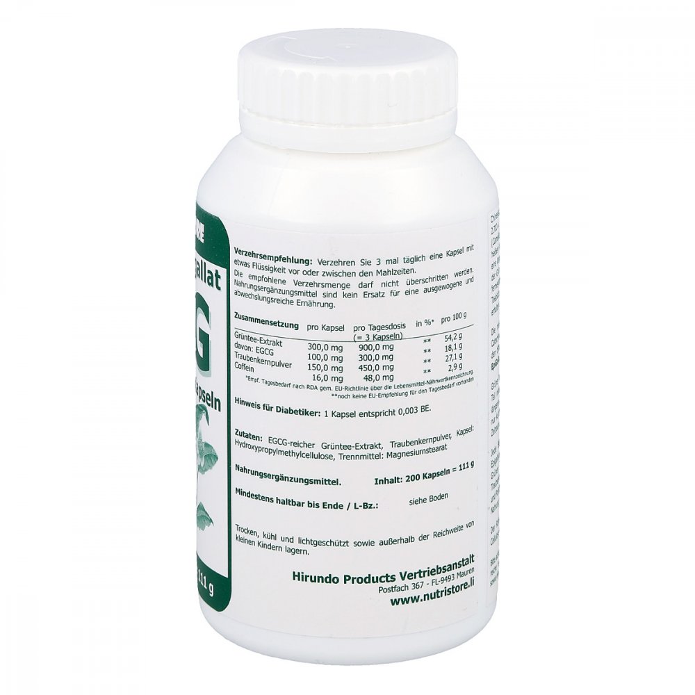 Egcg 100 mg Grüntee Extrakt plus Kapseln 200 stk