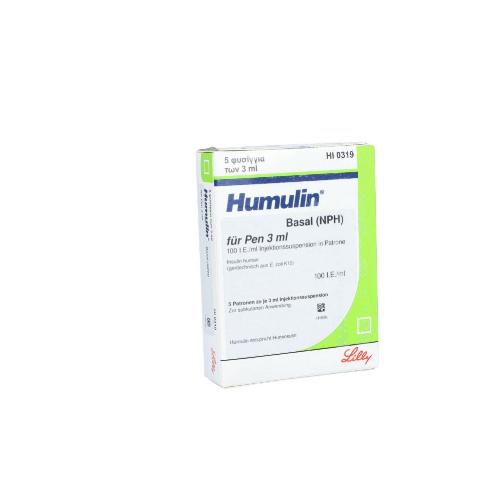 Humulin Basal (NPH) Pen Patrone 3ml 5X3 ml online kaufen