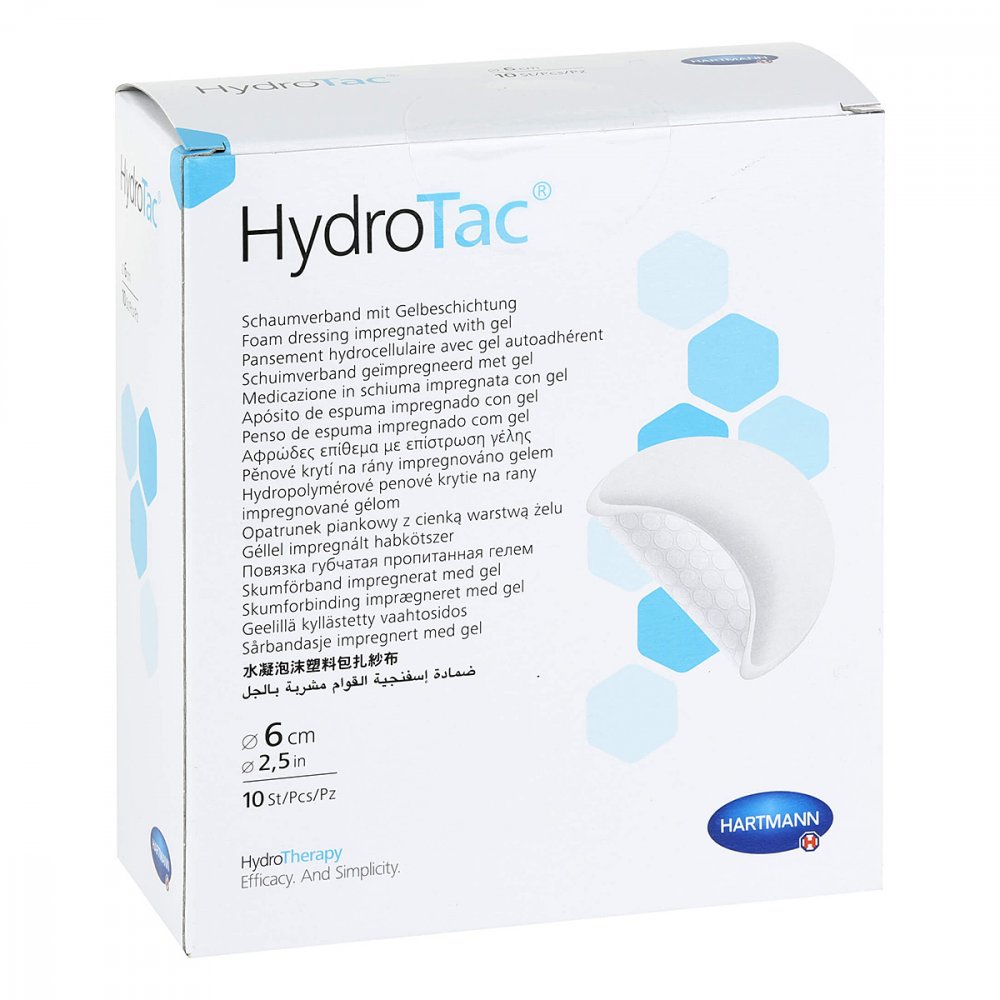 Hydrotac Schaumverband 6 cm rund steril 10 stk