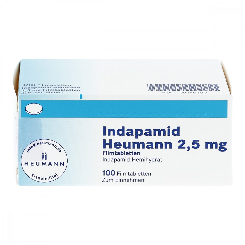 Indapamid Heumann 2,5 mg Filmtabletten 100 stk