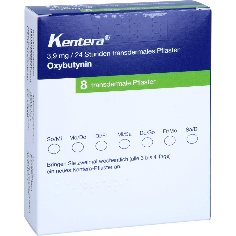 Kentera 3,9 Mg/24 Stunden Transdermale Pflaster 8 stk