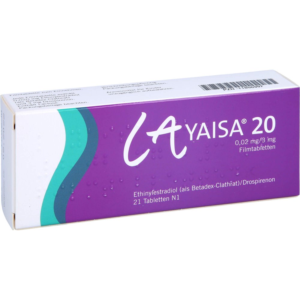 Layaisa 20 0,02 mg/3 mg Filmtabletten 21 stk online kaufen