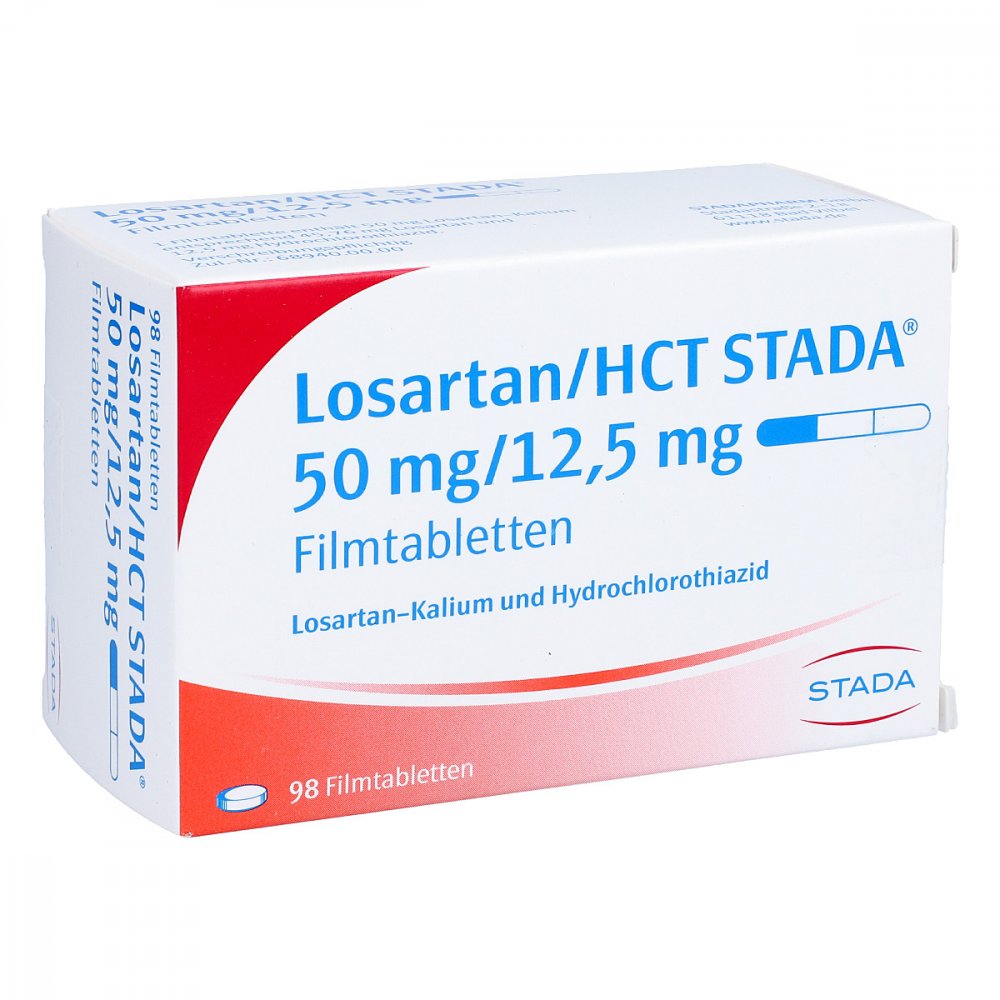 Losartan Hct Stada 50mg/12,5mg Filmtabletten 98 stk