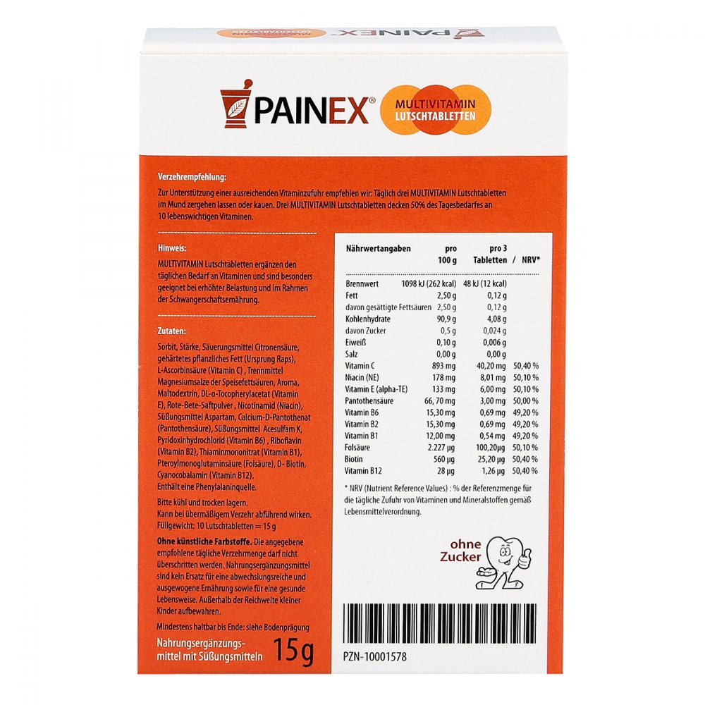 Multivitamin Lutschtabletten Painex 10 stk online kaufen