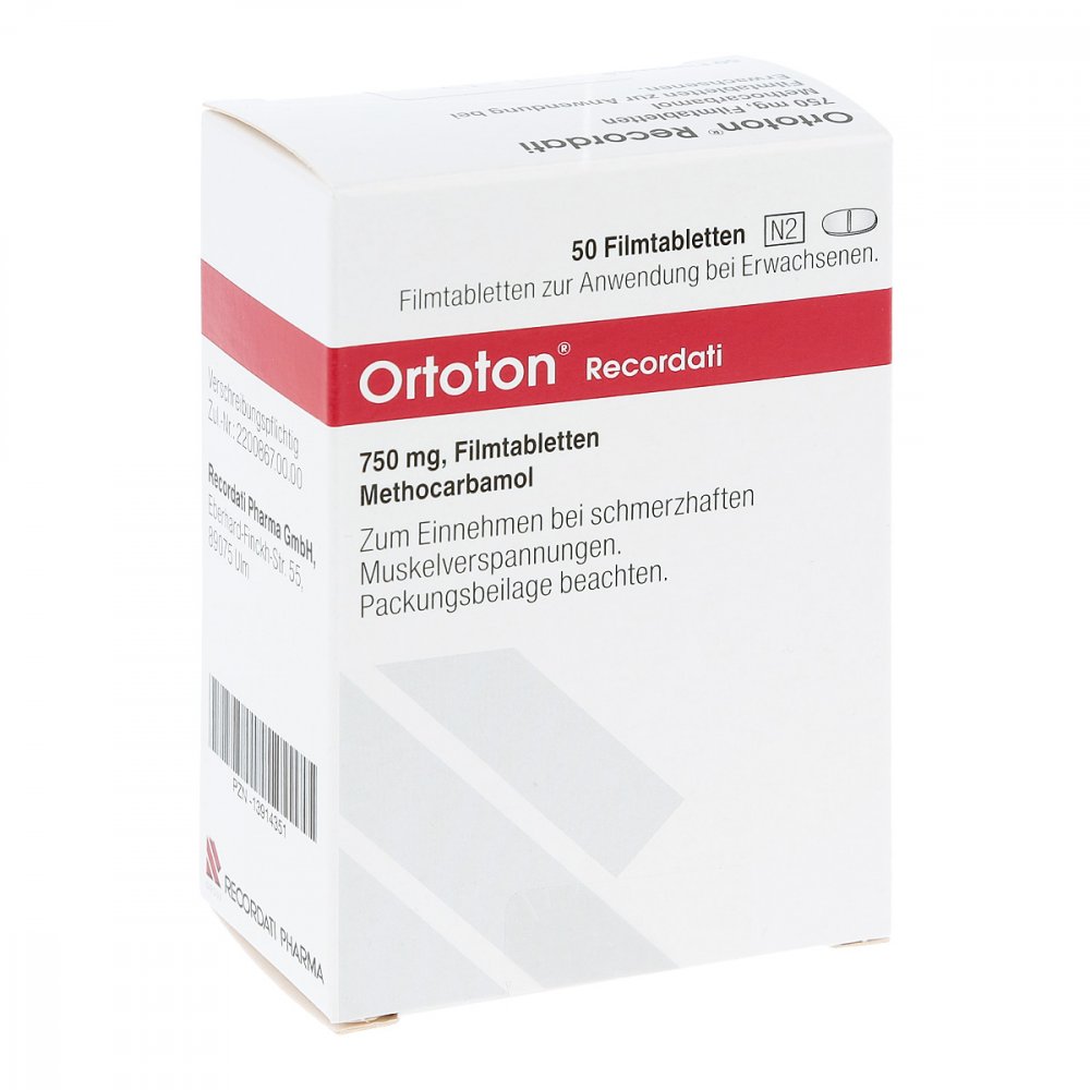 Ortoton Recordati 750 mg Filmtabletten 50 stk
