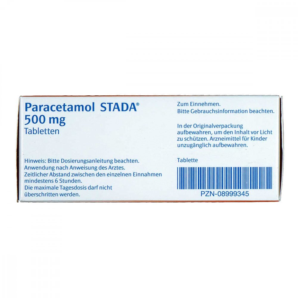 Paracetamol STADA 500mg (verschreibungspflichtig) 50 stk