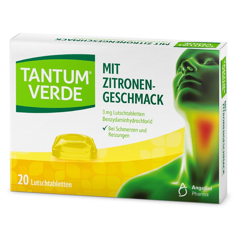 Tantum Verde 3 mg Lutschtabletten Zitronengeschmack 20 stk
